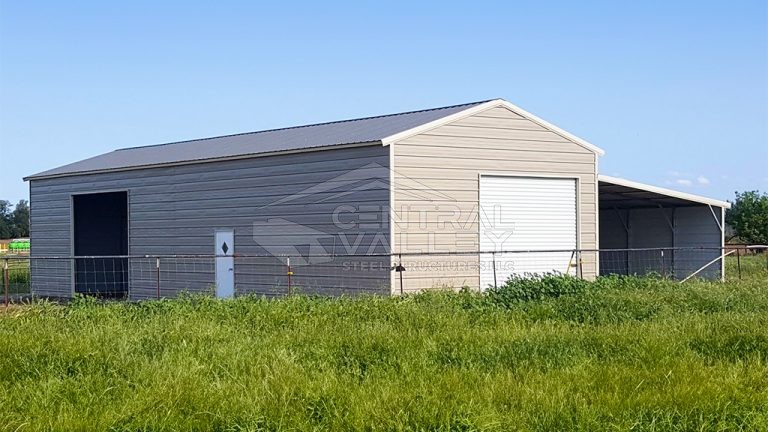 32x30 Lean To Building - Central Valley Steel Structures